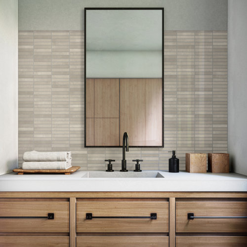 Daltile Miramo 1" x 6" Ceramic Straight Joint Wall Mosaic (Set of 10) | Wayfair